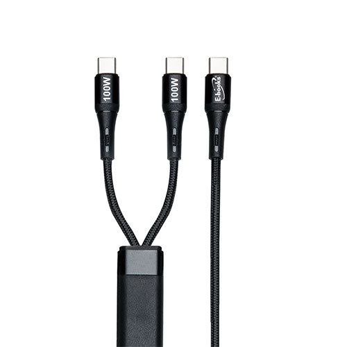 E-books 鋁製Type C to 2C 100W 一轉二智慧分流充電傳輸線-1.2M XA54【愛買】 | 愛買線上購物直營店 | 樂天 ...