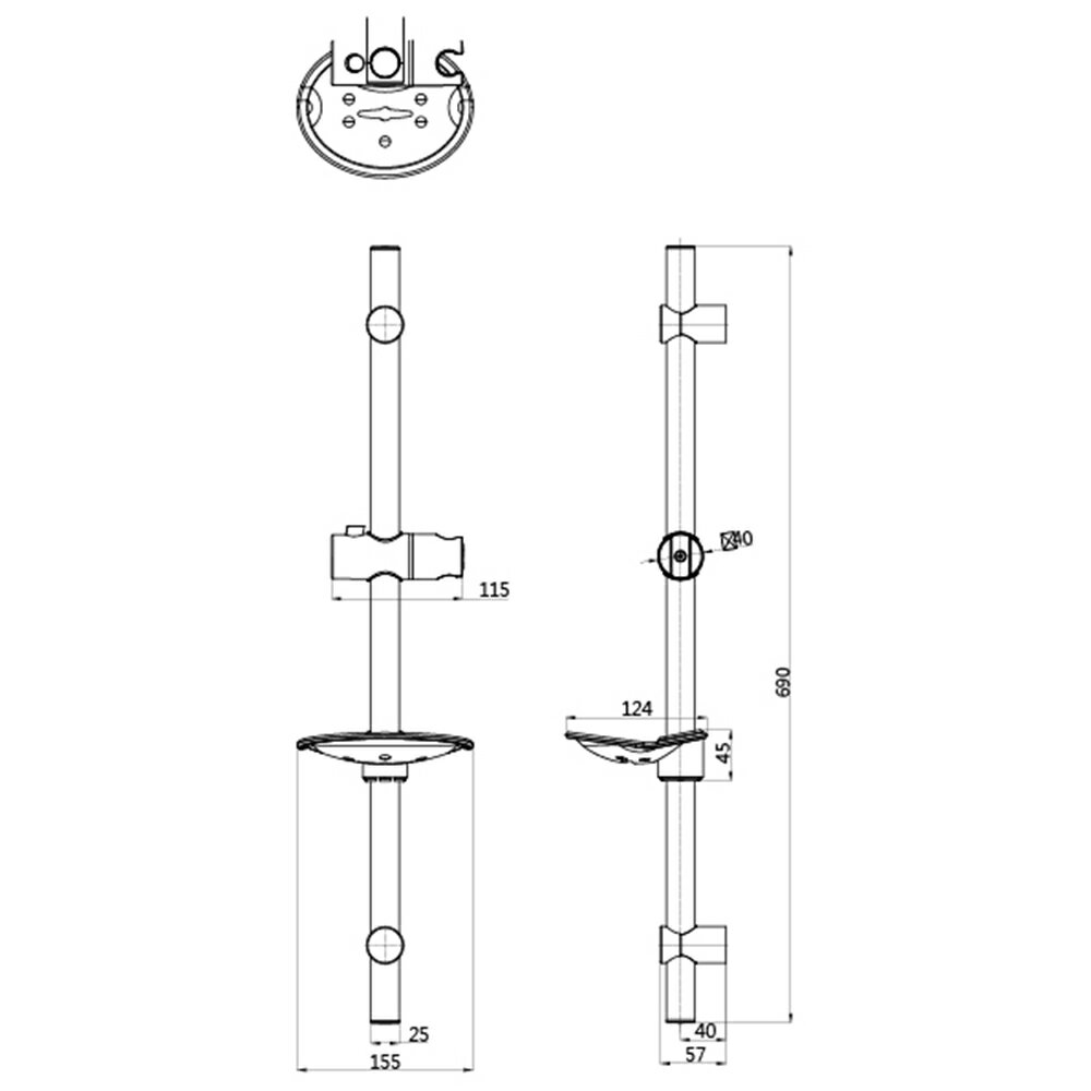 CAESAR 凱撒衛浴 WG105 滑桿 淋浴滑桿 浴室滑桿 304不鏽鋼主體【領券滿額再折千10/31止】 | INFMARC | 樂天市場Rakuten