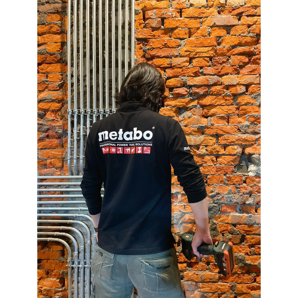 台北益昌搭特定工具100元加購 德國 METABO 100% 純棉 長袖 T恤 立領 中山領 POLO衫 工作服 黑 男 | 台北益昌電動工具 ...
