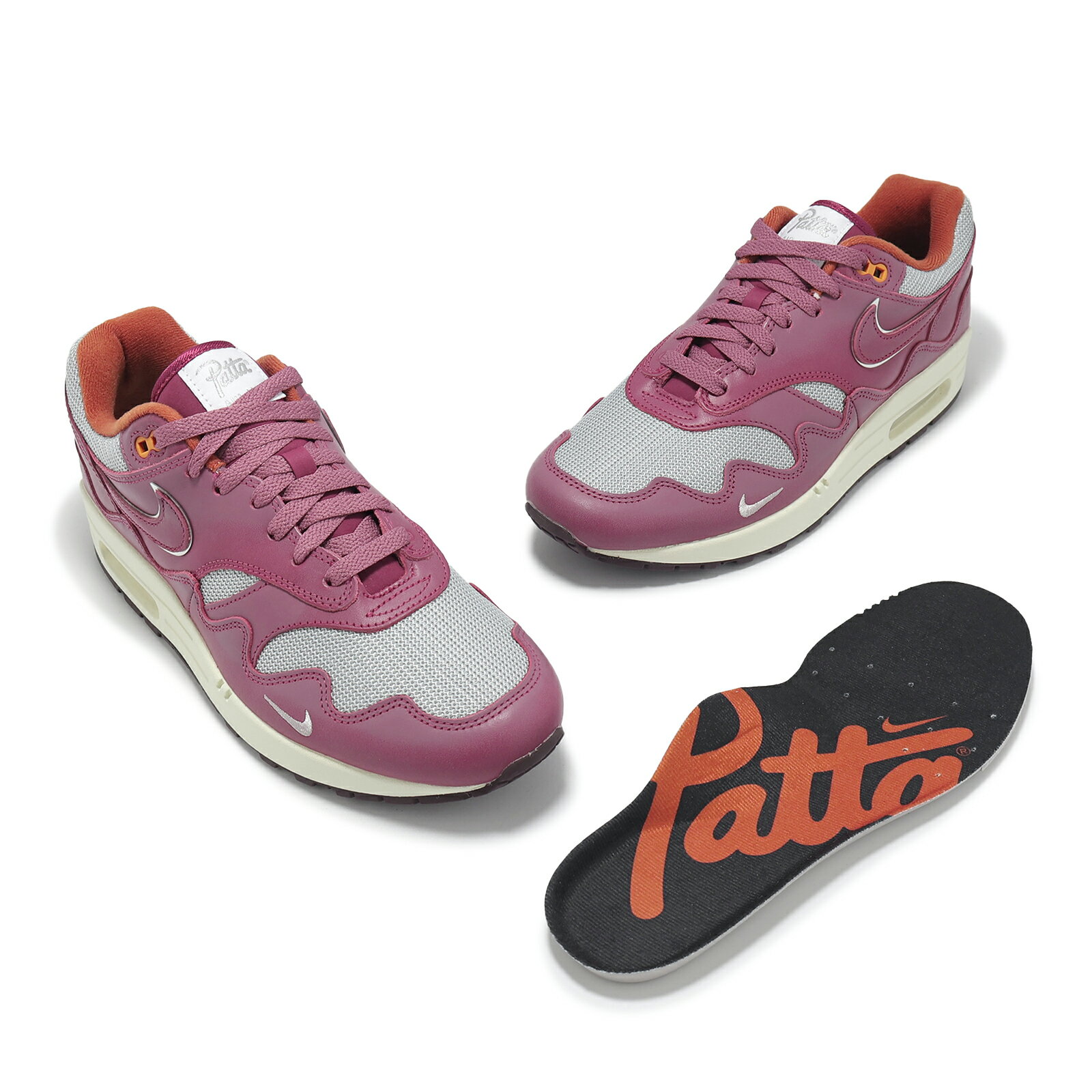 Nike x Patta Air Max 1/P 男鞋 酒紅 銀灰 休閒鞋 聯名 氣墊 DO9549-001 | ACS跨運動 | 樂天市場 ...