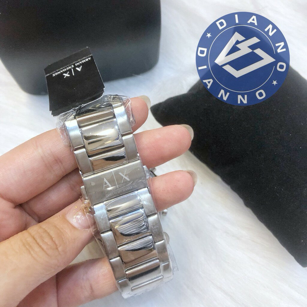 帝安諾-實體店面 AX Armani Exchange 三眼三環計時碼錶 銀色 不鏽鋼錶帶 黑色 男錶 AX2152 | DIANNO直營店 ...