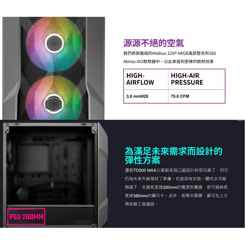 【享最高折300】酷碼 TD500 MAX 機殼 槍灰色/TD500V2-MGNN85-SL0 | 米特3C數位 | 樂天市場Rakuten