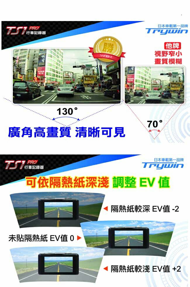 Trywin TS1 PRO 130度超廣角行車記錄器 | 賣電腦直營店 | 樂天市場Rakuten