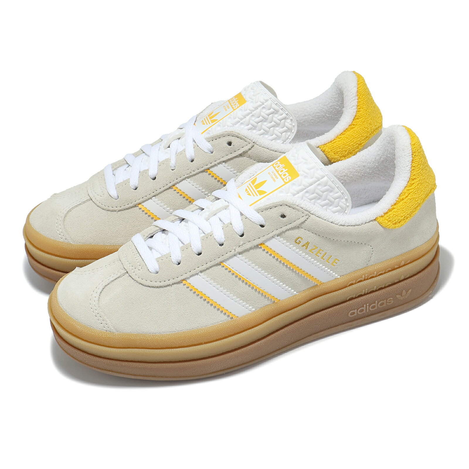 adidas 休閒鞋 Gazelle Bold W 女鞋 米白 黃 厚底 增高 麂皮 愛迪達 IH9929 | ACS跨運動 | 樂天市場 ...