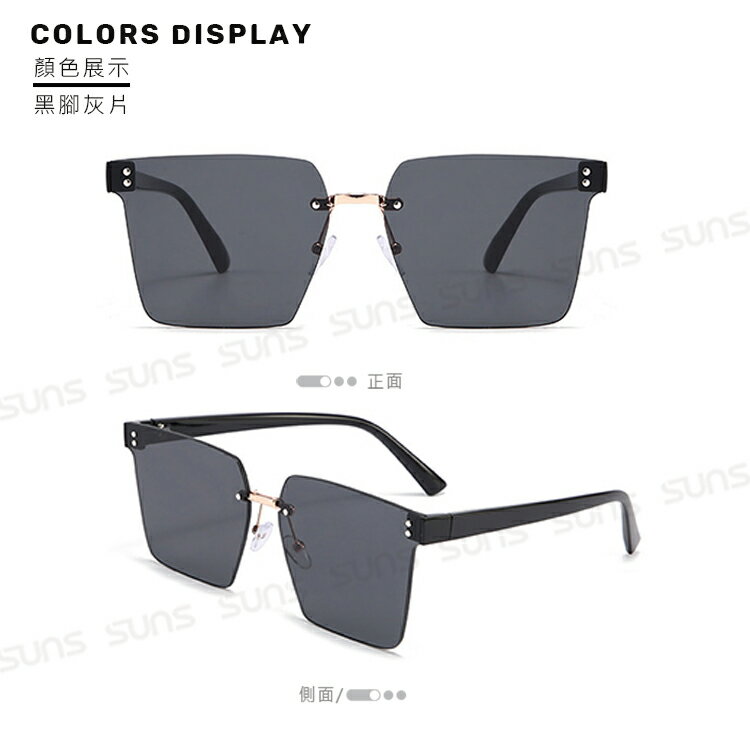 ins韓妞必備款 太陽眼鏡 時尚方形切邊無框金屬墨鏡 網紅墨鏡 抗紫外線UV400 | 台灣SUNS向日葵眼鏡 | 樂天市場Rakuten