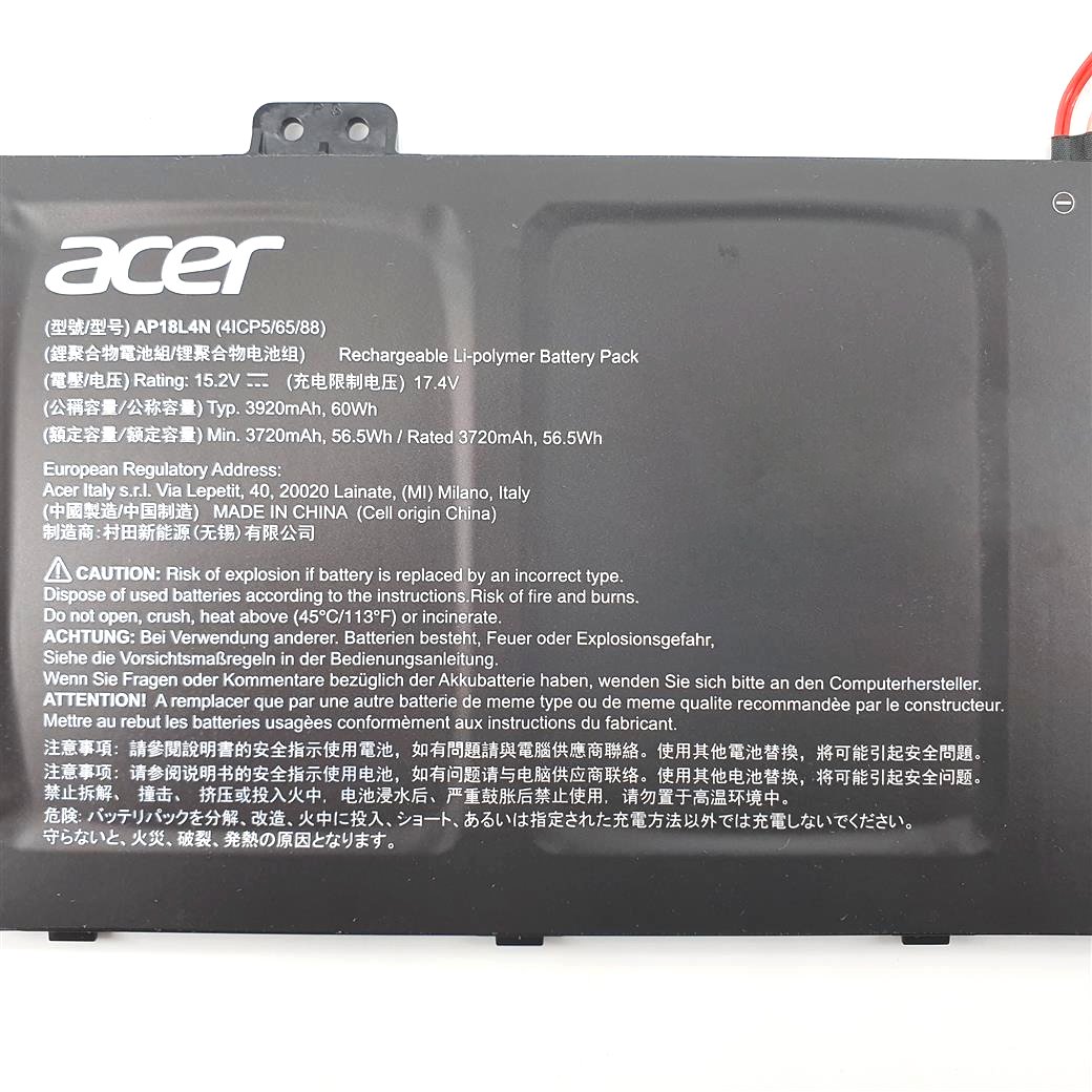 ACER AP18L4N 4芯 原廠電池 4ICP56588 TMP614-51 TMP614-51G TMP614-51T TMP614 ...