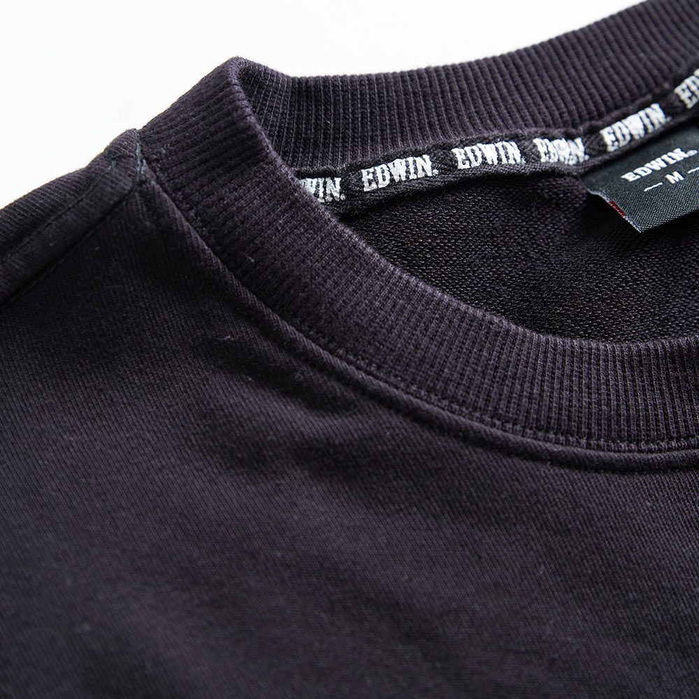 EDWIN EDGE 車縫 BOX LOGO厚長袖T恤-男款 黑色 | EDWIN官方旗艦店直營店 | 樂天市場Rakuten