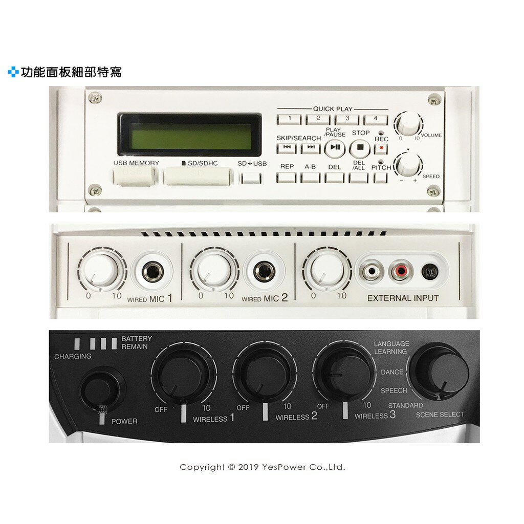 WA-5800 TOA 雙頻無線擴音機/UHF 64頻道可切換/USB.SD卡播放/充電電池組 | 悅適影音教學導覽用品 | 樂天市場Rakuten