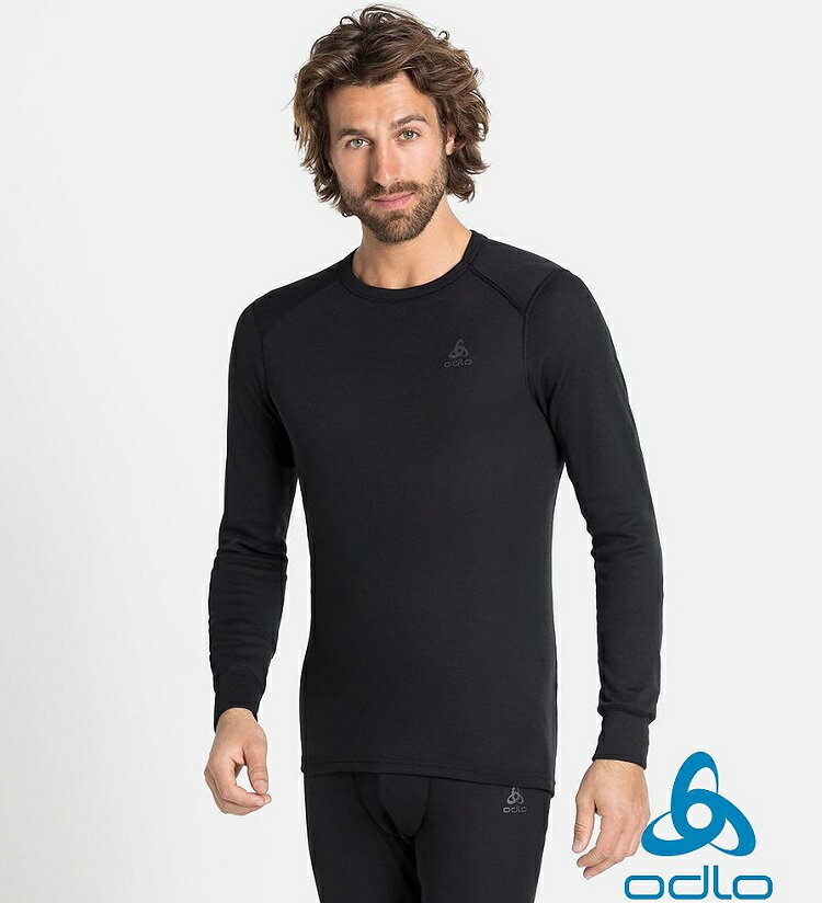 ODLO 男款 ECO 銀離子 保暖型圓領上衣 159102 15000 黑色 | 台北山水戶外用品專門店直營店 | 樂天市場Rakuten