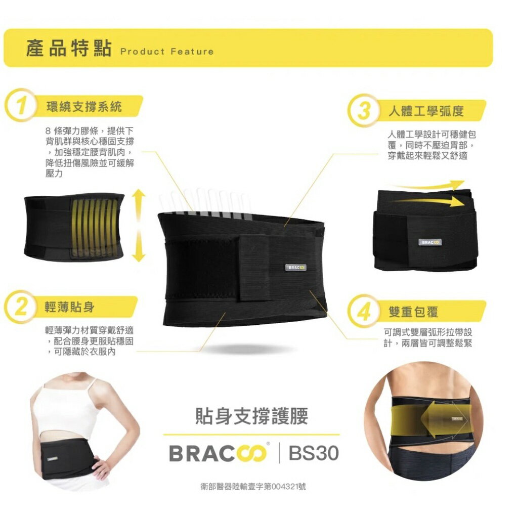 【保固一年】Bracoo 奔酷 BS30 貼身支撐護腰帶 護腰 護腰帶 護具 支撐 軀幹裝具 bs30 | 熊賀康醫材直營店 | 樂天市場 ...