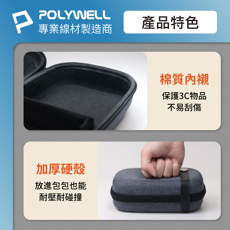 POLYWELL 3C硬殼配件包 (大號) 左右對稱開合 皮革提把 旅行收納包 適合上班 出差 旅遊 寶利威爾 台灣現貨【全館299免運＋領券再折】 | POLYWELL 寶利威爾官方旗艦店 ...