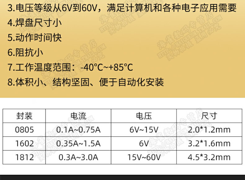 1206貼片自恢復保險絲封裝SMD 0.5A/1A/2A/2.6/500mA/2600mA | 協貿國際日用品生活11館 | 樂天市場Rakuten