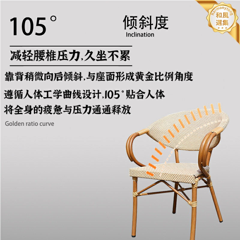 【防曬復古】藤編椅 戶外桌椅 庭院桌椅 花園椅 咖啡廳桌椅 網紅椅 奶茶店傢俱 藤編工藝 防水防曬 庭院民宿咖啡廳專用 | 和風選集 | 樂天 ...