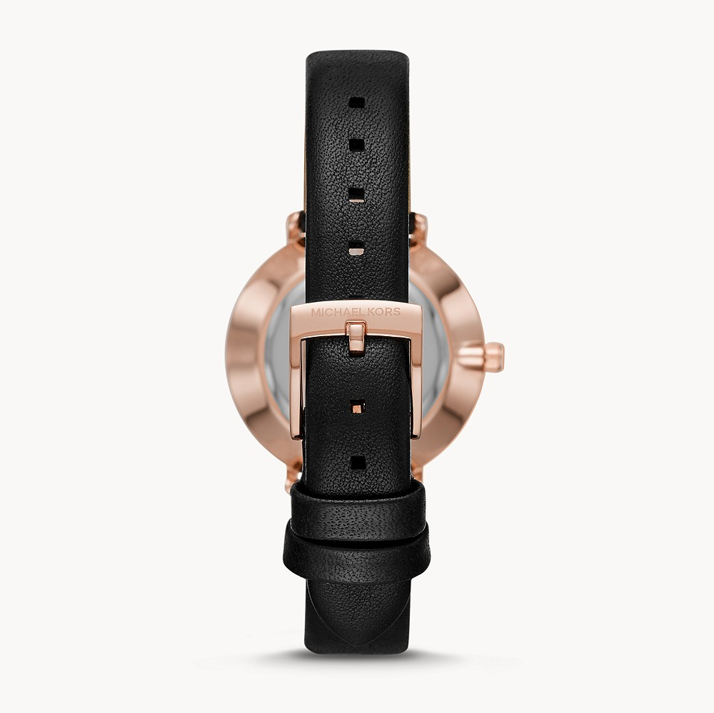 MICHAEL KORS 手錶 腕錶 32mm 黑色真皮 女錶 手錶 腕錶 晶鑽錶 MK2835 MK(現貨) 指定Outlet商品5折起☆ ...