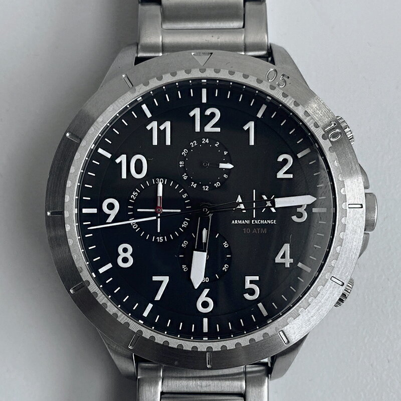 美國百分百【Armani Exchange】AX 手錶腕錶 阿曼尼 鋼錶帶 三眼 大鏡面 AX1750 黑色 BG34 | 美國百分百直營店 ...