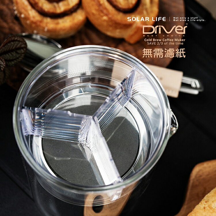 Driver 3 倍速冰滴咖啡壺 600ml.冰滴壺 冷萃咖啡壺 水滴式手沖壺 冰釀咖啡器 不鏽鋼濾網 | 索樂生活 | 樂天市場Rakuten