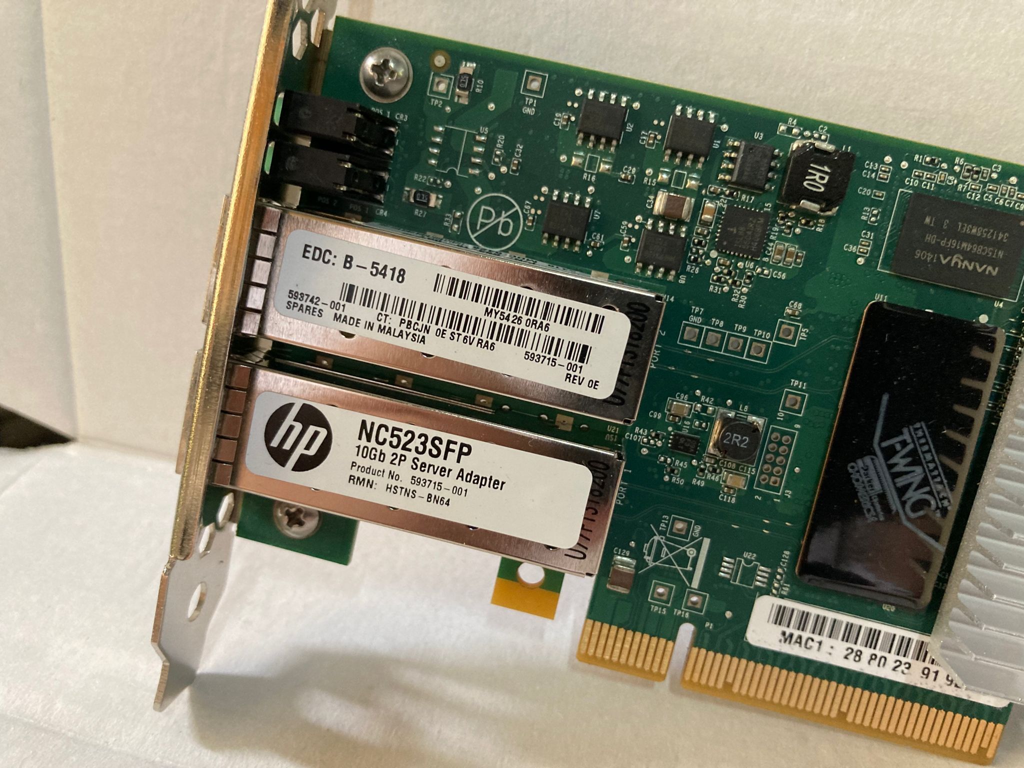 原裝免運 HP NC523SFP 593742-001 593715-001 QLE3242HP 10G網卡 | 招財貓商鋪 | 樂天市場Rakuten