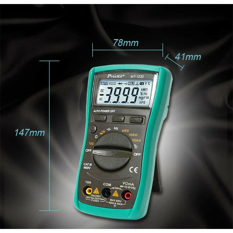 【Pro'sKit 寶工】MT-1232 3又3/4自動數位錶 自動換檔 頻率 電容 溫度測試 多功能 小體積 電表 ...
