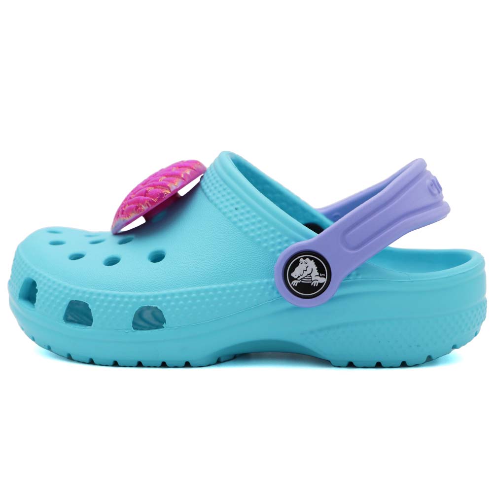 Crocs classic i am mermaid clog t 卡駱馳 洞洞鞋 防水 中童 藍海貝殼 R9672 (208652-90H ...