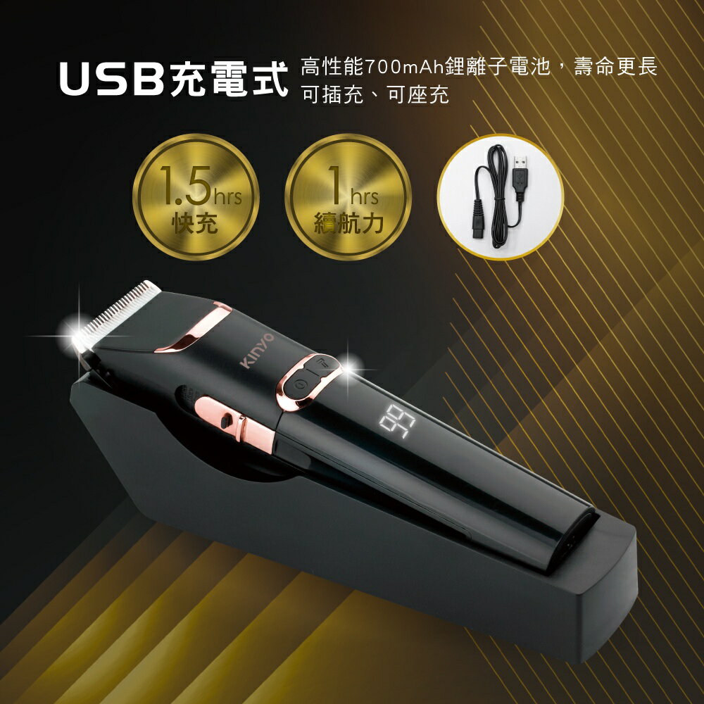 【KINYO】充插兩用專業精修電剪 (HC-6820) 4髮梳 陶瓷 鍍鈦刀頭 充插兩用 充電底座｜理髮 防疫 父親節 【領券折50】 | KINYO 官方旗艦店 | 樂天市場Rakuten