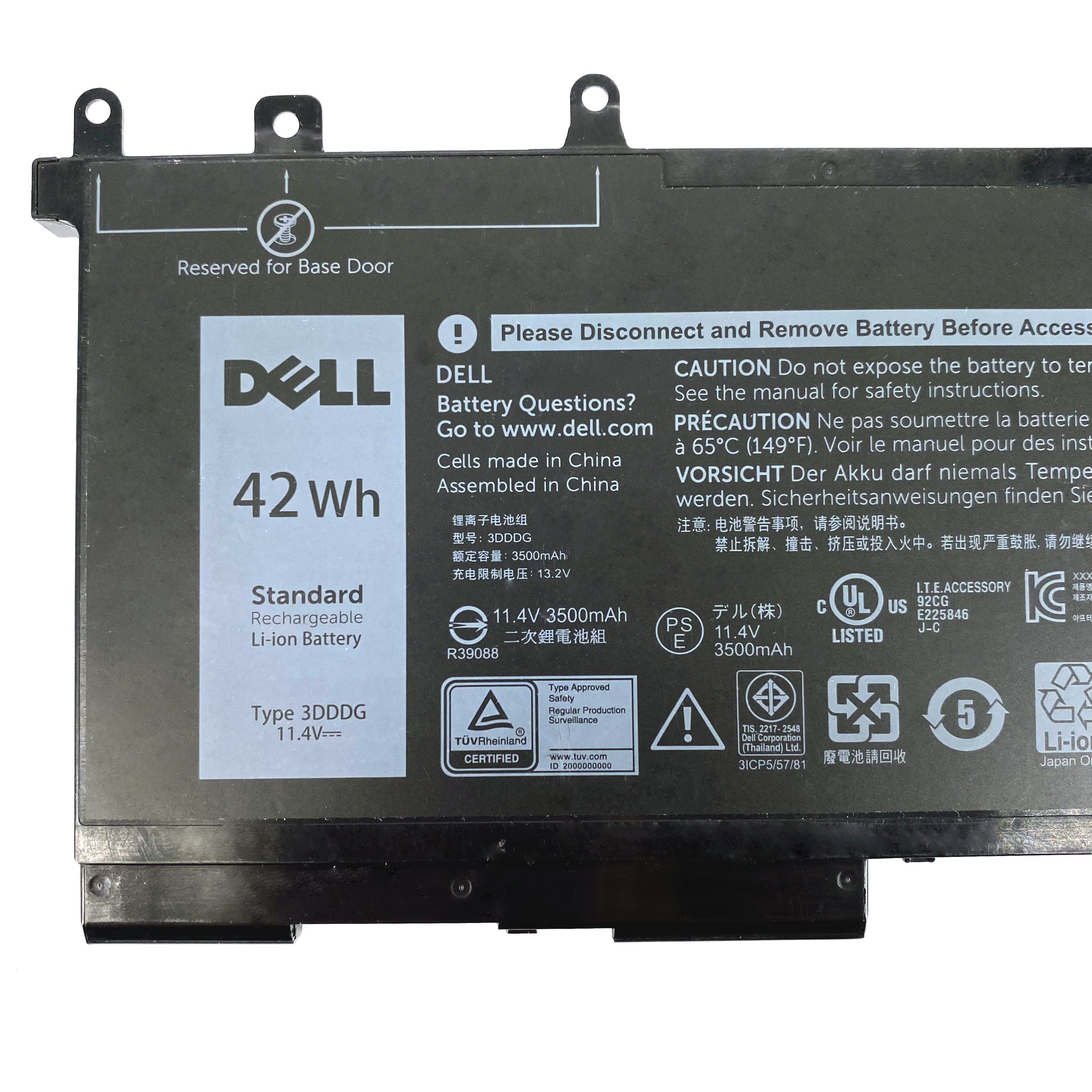 DELL 3DDDG 3芯 電池 3VC9Y 4YFVG 5YHR4 83XPC 93FTF C7J70 D4CMT DJWGP DV9NT ...