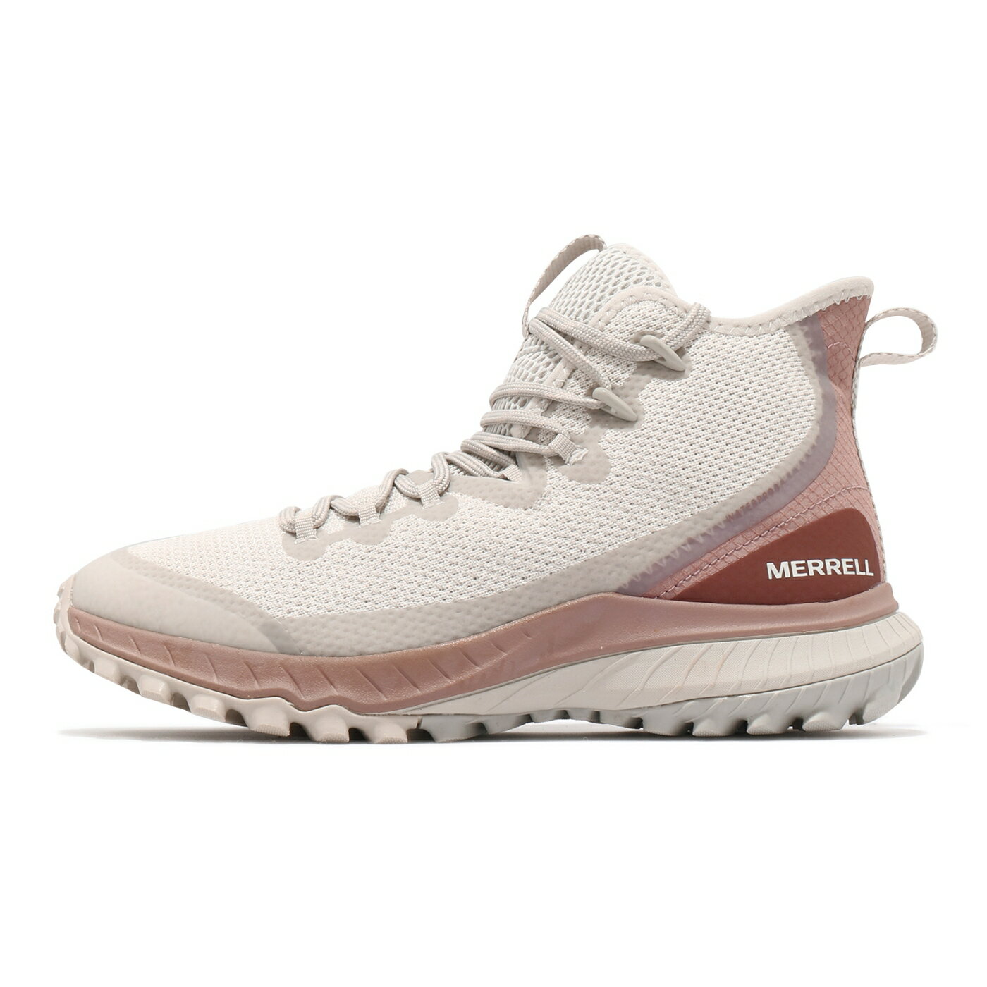 ├登山樂┤MERRELL 中筒 WATERPROOF 健行運動鞋 # ML036014 米白/霧粉 Quantum Grip | 登山樂直營店 ...