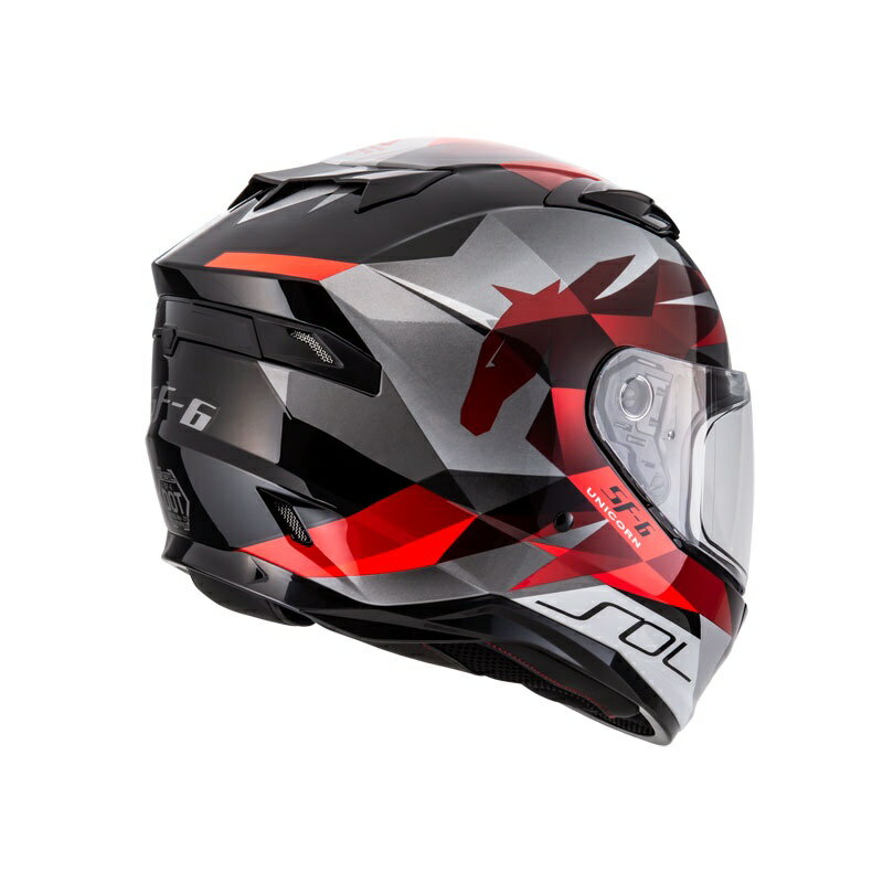 【SOL Helmets】SF-6全罩式安全帽 (獨角獸_黑/紅) ｜ SOL安全帽官方商城 | SOL Helmets | 樂天市場Rakuten