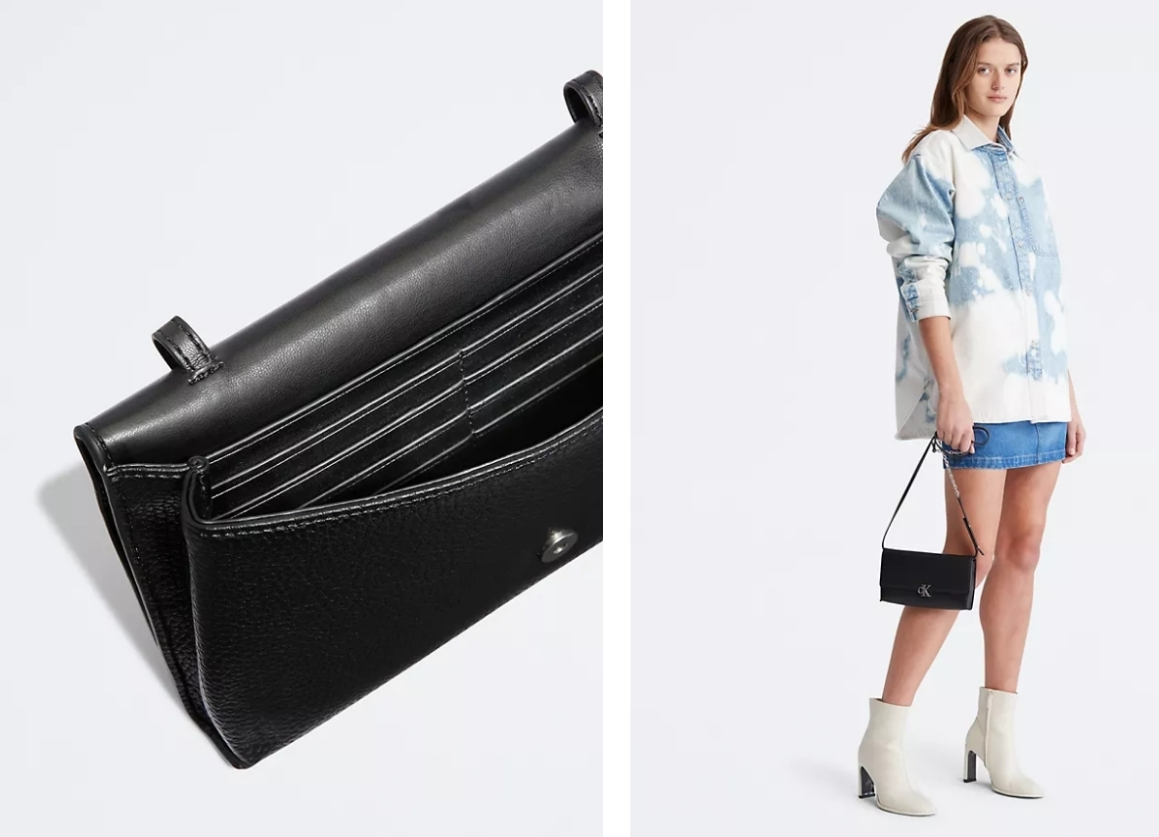 Calvin Klein WOC包 斜背包 荔枝紋皮革 側/肩背包 單肩包 C28554 黑色CK(現貨) 指定Outlet商品5折起☆現貨【送禮首選★APP下單點數4倍送】 | wiwi美國 ...