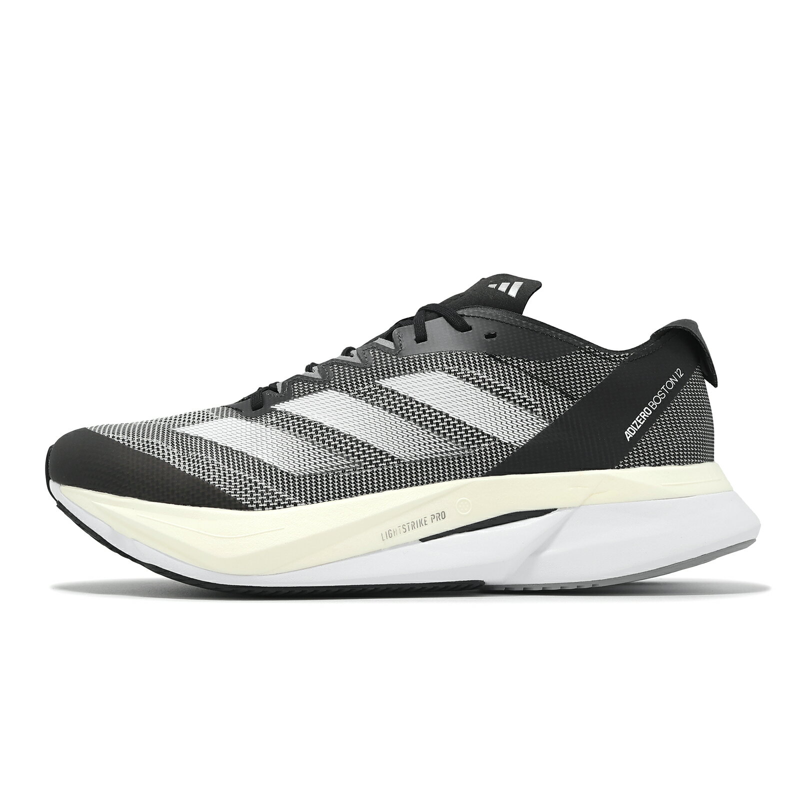 adidas 慢跑鞋 Adizero Boston 12 M 男鞋 黑 白 緩衝 碳纖維 長距離 運動鞋 愛迪達 ID4234 | ACS跨 ...