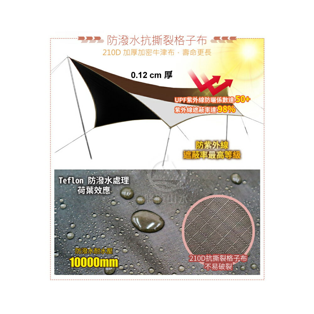 【North Field 美國 黑神盾 黑膠蝶型天幕組(560*600cm)《咖啡+白色》】DNDT560R/遮陽帳/客廳帳/露營 | 悠遊 ...