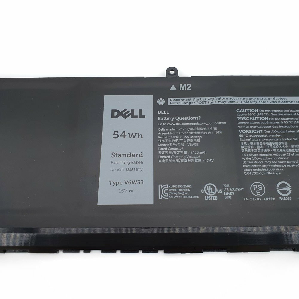 DELL V6W33 54Wh 電池 Inspiron 13 5310 14 5410 5415 5418 5425 15 3510 3511 ...