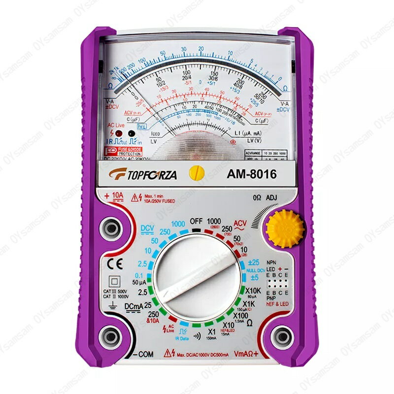 TOPFORZA 拓伏銳 24+2檔 指針式防誤測三用電錶 AM-8016 | GOGOLE宅家生活 | 樂天市場Rakuten