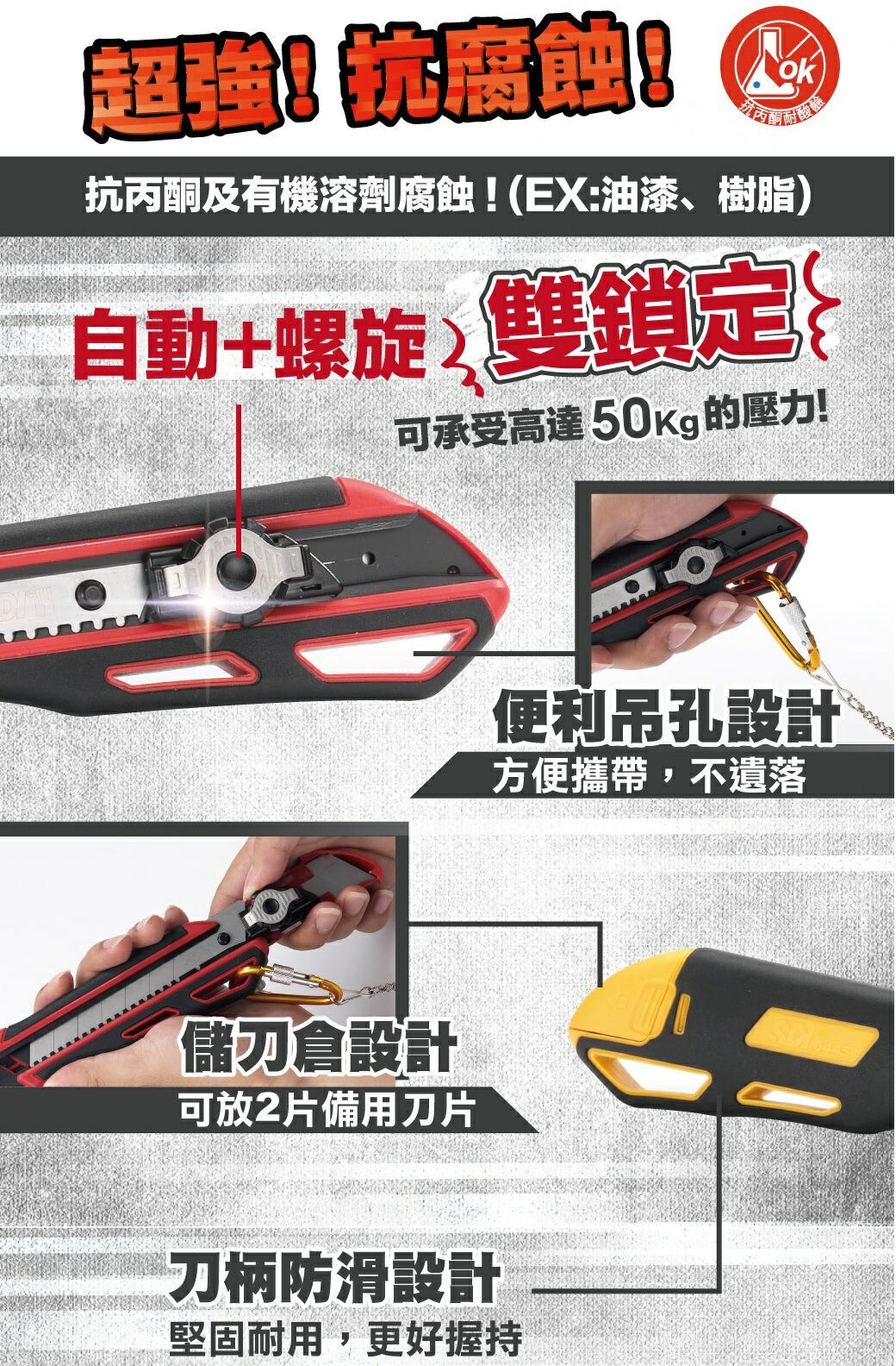 SDI 手牌 0445C 超強 雙鎖定 專業刀 (內附 1片25mm高硬度美工刀片) | 聯盟文具直營店 | 樂天市場Rakuten