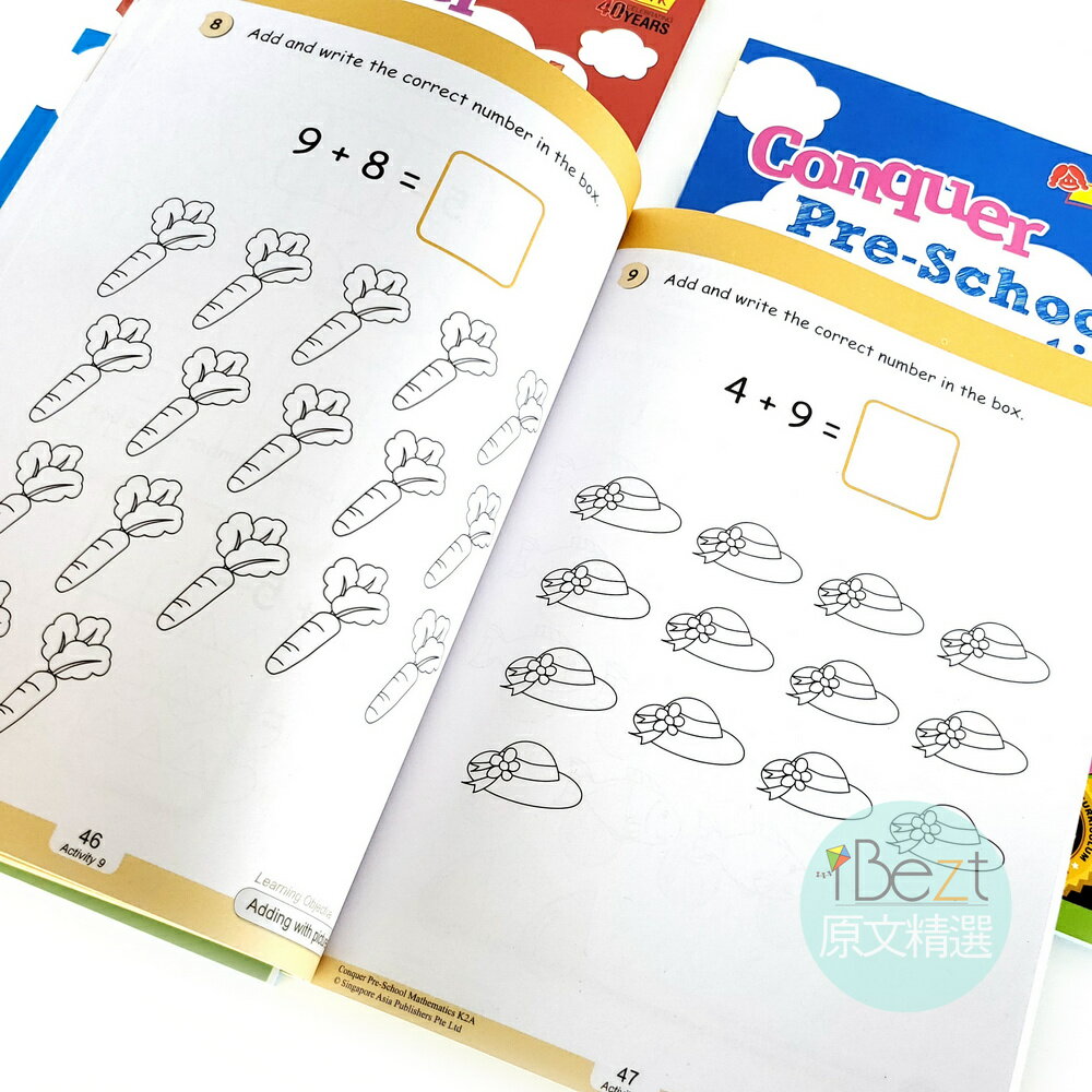 SAP Conquer Pre-School Mathematics K1／K2(四冊) | 新加坡教材 | 數學準備 | 基礎數學力 ...