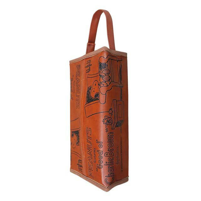 小禮堂 Snoopy 吊掛式皮質面紙套 (棕款) | 小禮堂－樂天旗艦店直營店 | 樂天市場Rakuten