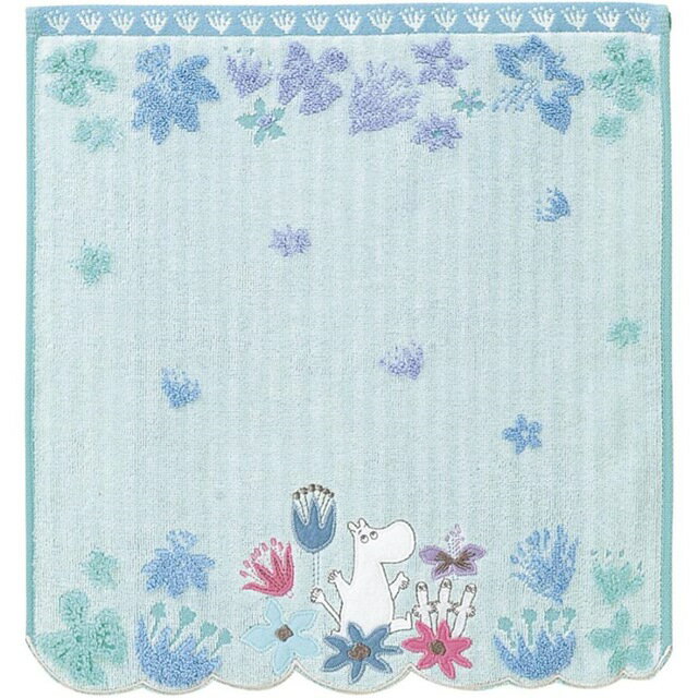 小禮堂 Moomin 棉質短毛巾 34x36cm (綠紫花朵款) | 小禮堂－樂天旗艦店直營店 | 樂天市場Rakuten