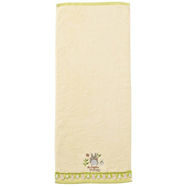 小禮堂 宮崎駿 龍貓 棉質長毛巾 33x80cm (黃綠葉子刺繡款) | 小禮堂－樂天旗艦店直營店 | 樂天市場Rakuten