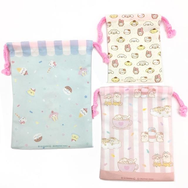 小禮堂 Sanrio x Sirotan 束口袋3入組 | 小禮堂－樂天旗艦店直營店 | 樂天市場Rakuten