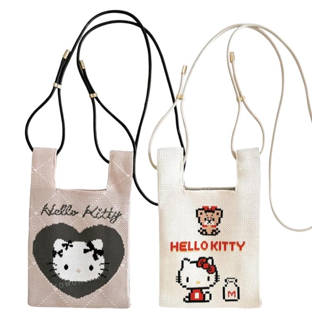 小禮堂 Sanrio 三麗鷗 Hello Kitty x ROOTOTE 針織斜背袋 | 小禮堂－樂天旗艦店直營店 | 樂天市場Rakuten