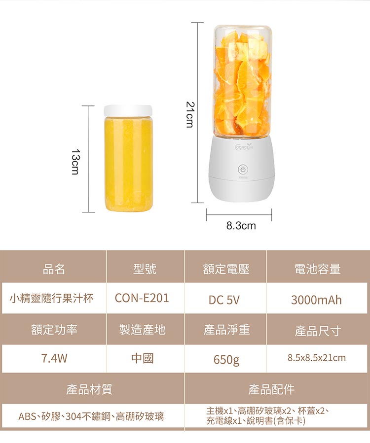 【Concern康生】小精靈隨行果汁杯 CON-E201 | 大九九大賣場 | 樂天市場Rakuten