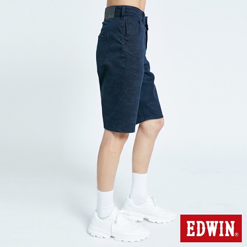 EDWIN 男款 JERSEYS 迦績 EJ2 加大碼 棉涼感迷彩短褲 (黑藍色) #滿額折抵 | EDWIN官方旗艦店直營店 | 樂天市場Rakuten