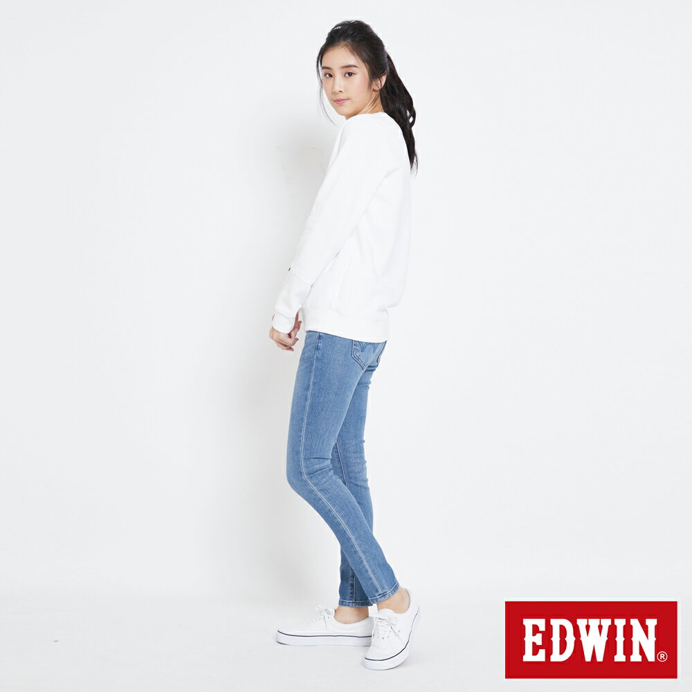 EDWIN MISS 503 經典皮牌 窄直筒牛仔褲-女款 漂淺藍 SKINNY | EDWIN官方旗艦店直營店 | 樂天市場Rakuten