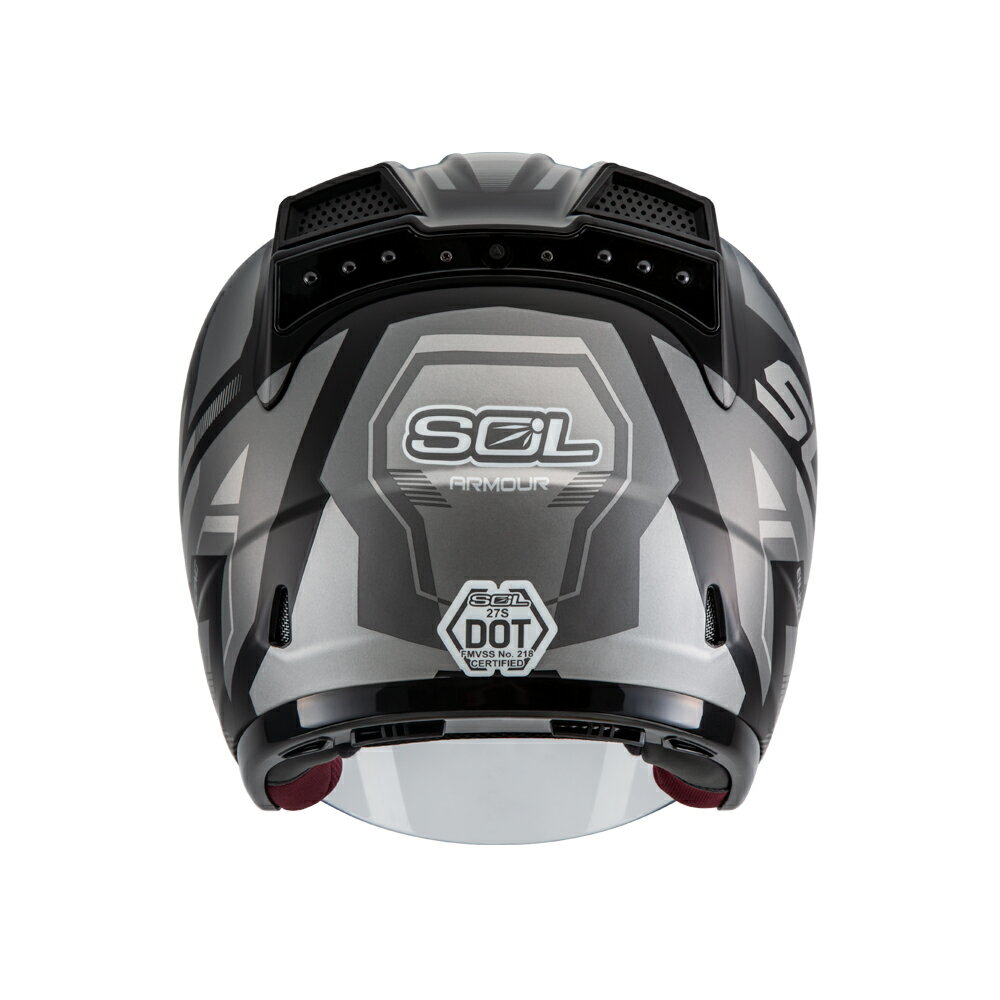 【SOL Helmets】27S開放式安全帽 (星艦_消光黑/銀) ｜ SOL安全帽官方商城 | SOL Helmets | 樂天市場Rakuten