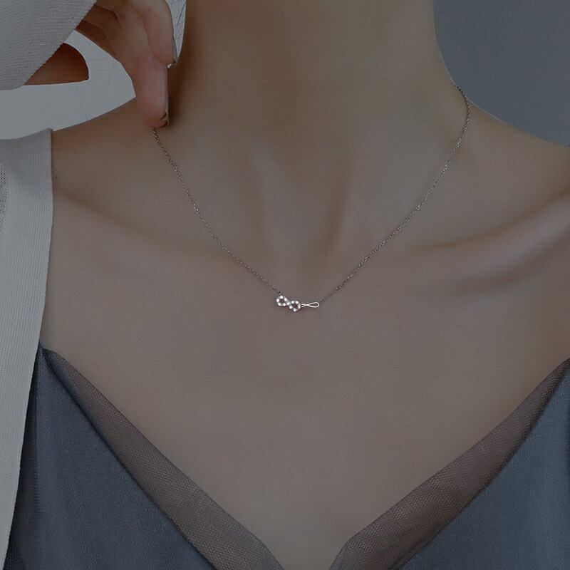 福雅軒S925銀項鏈女ins秋冬輕奢鎖骨鏈2021年新款潮無窮大吊墜頸 | 協貿國際日用品生活12館 | 樂天市場Rakuten