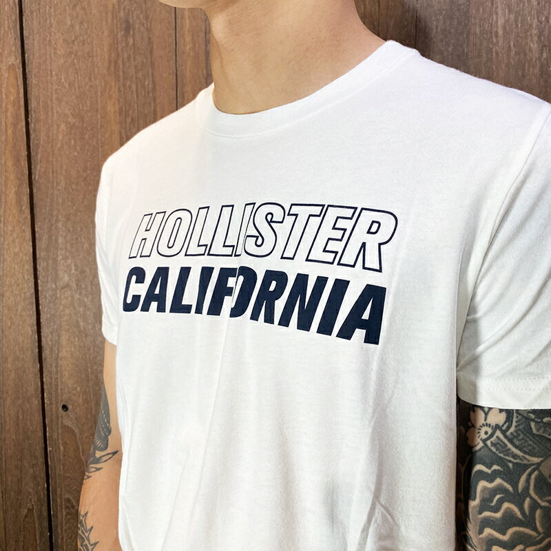 美國百分百【全新真品】Hollister Co. 短袖 T恤 HCO 上衣 logo 圓弧下擺 短T 黑色/白色 I979 | 美國百分百直營 ...