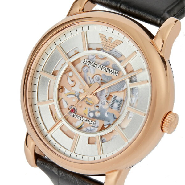 EMPORIO ARMANI 亞曼尼 AR60007 英倫鏤空造型時尚機械腕錶 / 金 43mm｜樂天全館特惠中★指定刷卡回饋10% | 大 ...