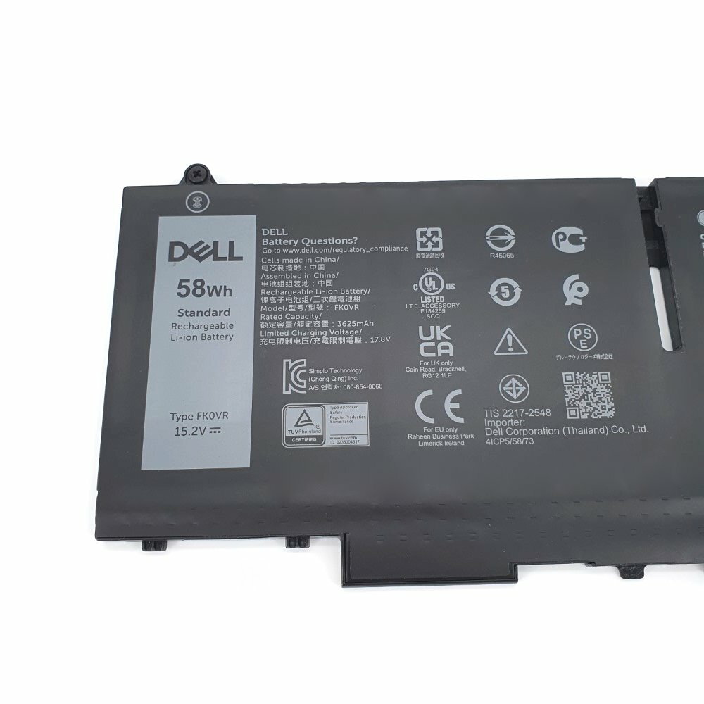 DELL FK0VR 58Wh 電池 07KRV 293F1 M69D0 Latitude 5330 5430 5530 7330 7530 ...
