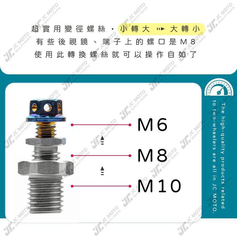 【JC-MOTO】 轉接螺絲 變徑螺絲 螺絲 膨脹螺絲 不銹鋼材質 M6轉M8 M8轉M6 M10轉M8 | JC MOTO桀昇機車精品 | 樂天市場Rakuten
