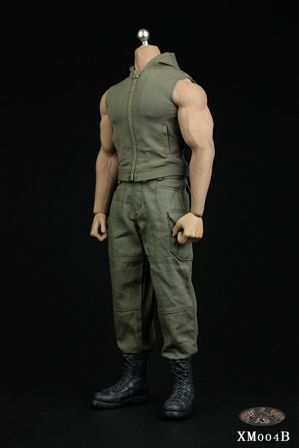 {保固一年 可打統編}型人坊XM004 1/6 AT027/M34/35 強壯肌肉素體男無袖連帽衛衣褲子 | 大誠優選 | 樂天市場Rakuten