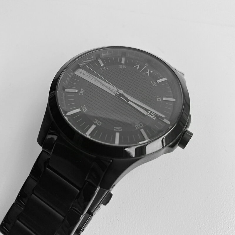 美國百分百【Armani Exchange】AX 手錶 腕錶 經典 日期 阿曼尼 不鏽鋼 黑色 AX2104 G348 | 美國百分百直營店 ...